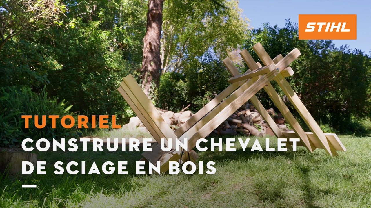 Comment construire un chevalet de sciage en bois ? - Projet bricolage et DIY STIHL - YouTube