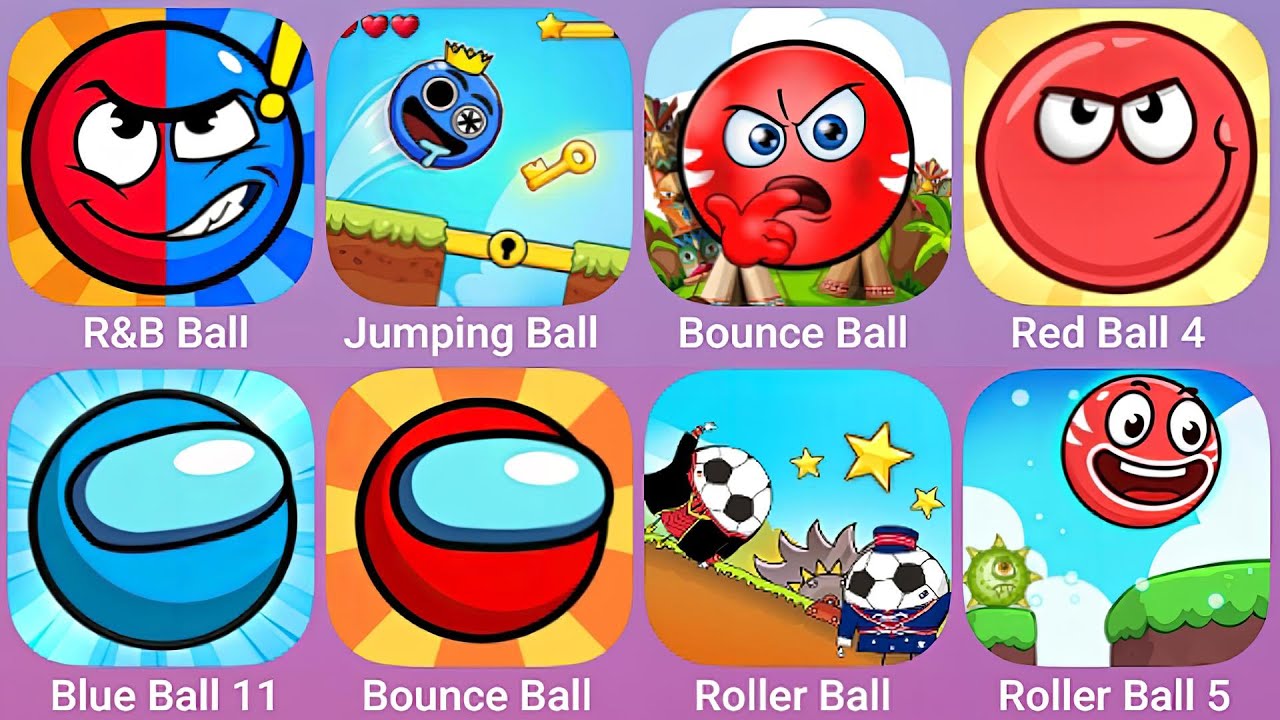 Red & Blue Ball, Jumping Ball, Bounce Ball, Red Ball 4, Blue Ball and ...