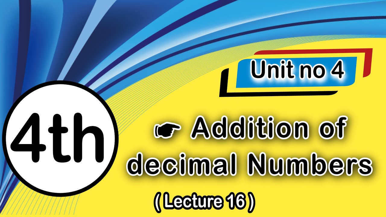 Addition of decimal numbers || How to add decimal numbers ...