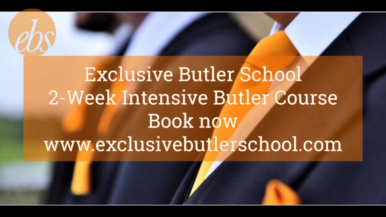 Exclusive Butler School 2-Week Intensive Butler Training - YouTube