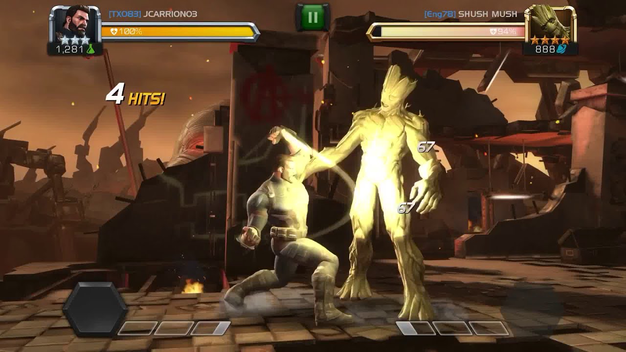INFINITY WAR CAPTAIN AMERICA VS GROOT|Marvel Contest Of Champions - YouTube