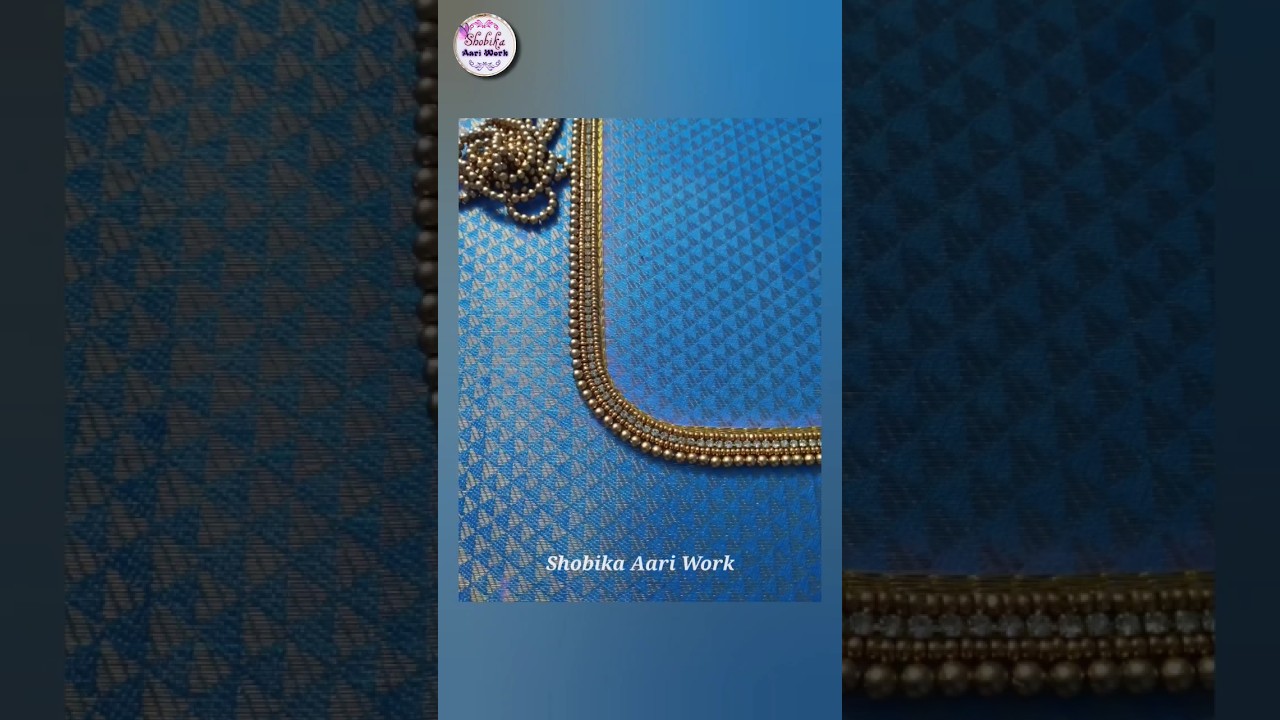 Aari Work Blouse Neck Design | Shobika Aari Work Class🦋 - YouTube