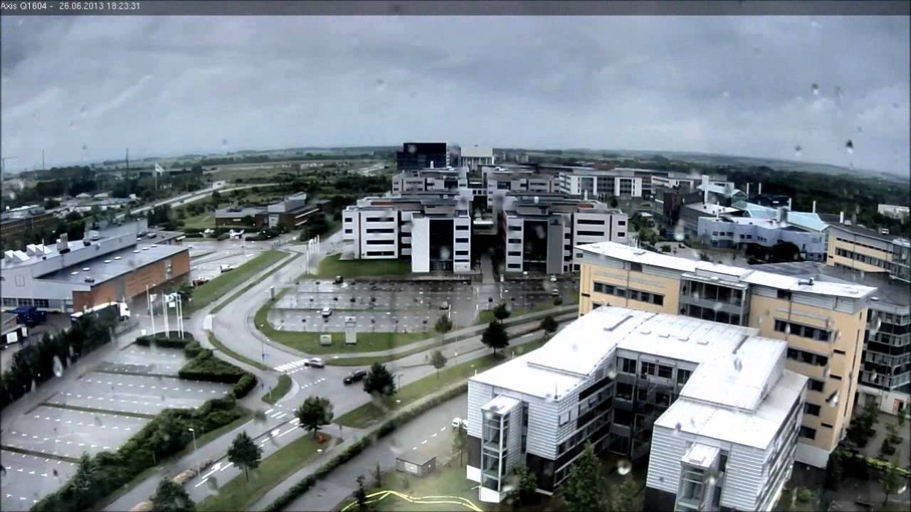 Axis Q1604 - another rainy day in Lund - YouTube