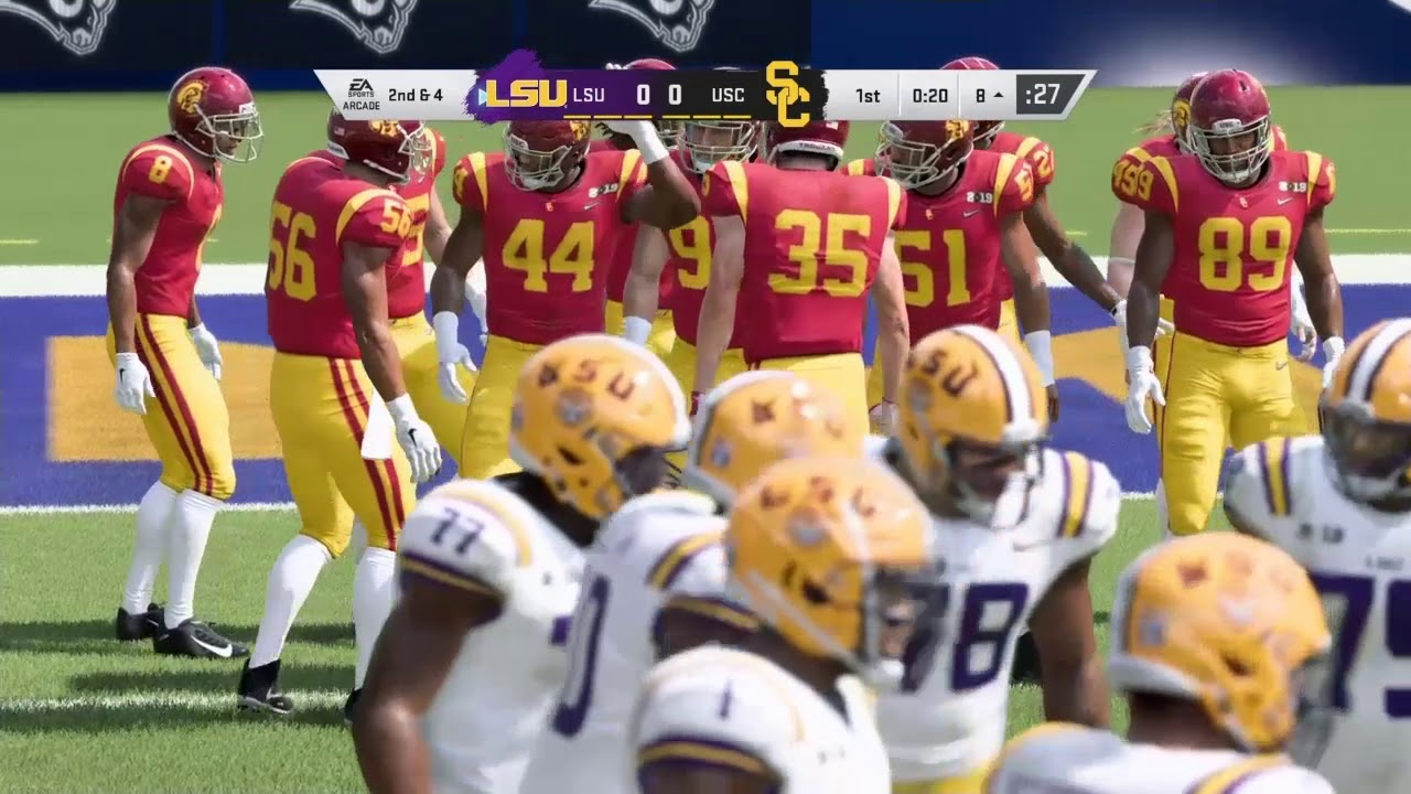 Madden 20 gameplay with NCAA mod USC vs LSU - YouTube