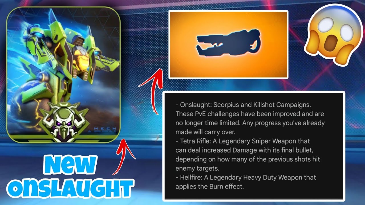 NEW UPDATE 😍|NEW ONSLAUGHT|NEW WEAPON|MECH ARENA - YouTube