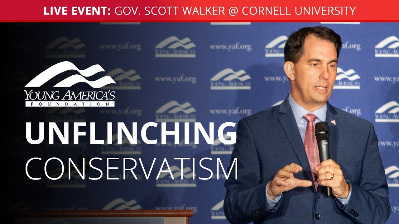 Unflinching conservatism | Scott Walker LIVE at Cornell University ...