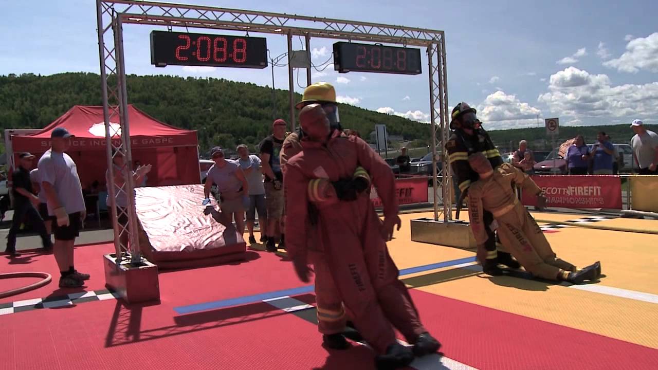 Challenge Pompier Fire Fit 2012 à Gaspé - YouTube