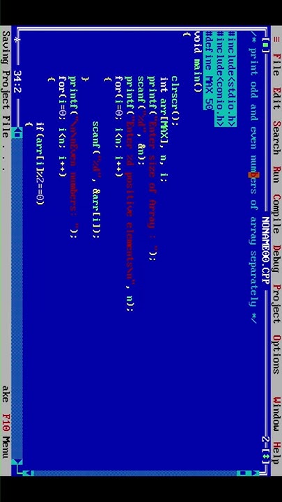 C Programs Array Print Odd And Even Numbers Of Array Separately Cprogrmming
