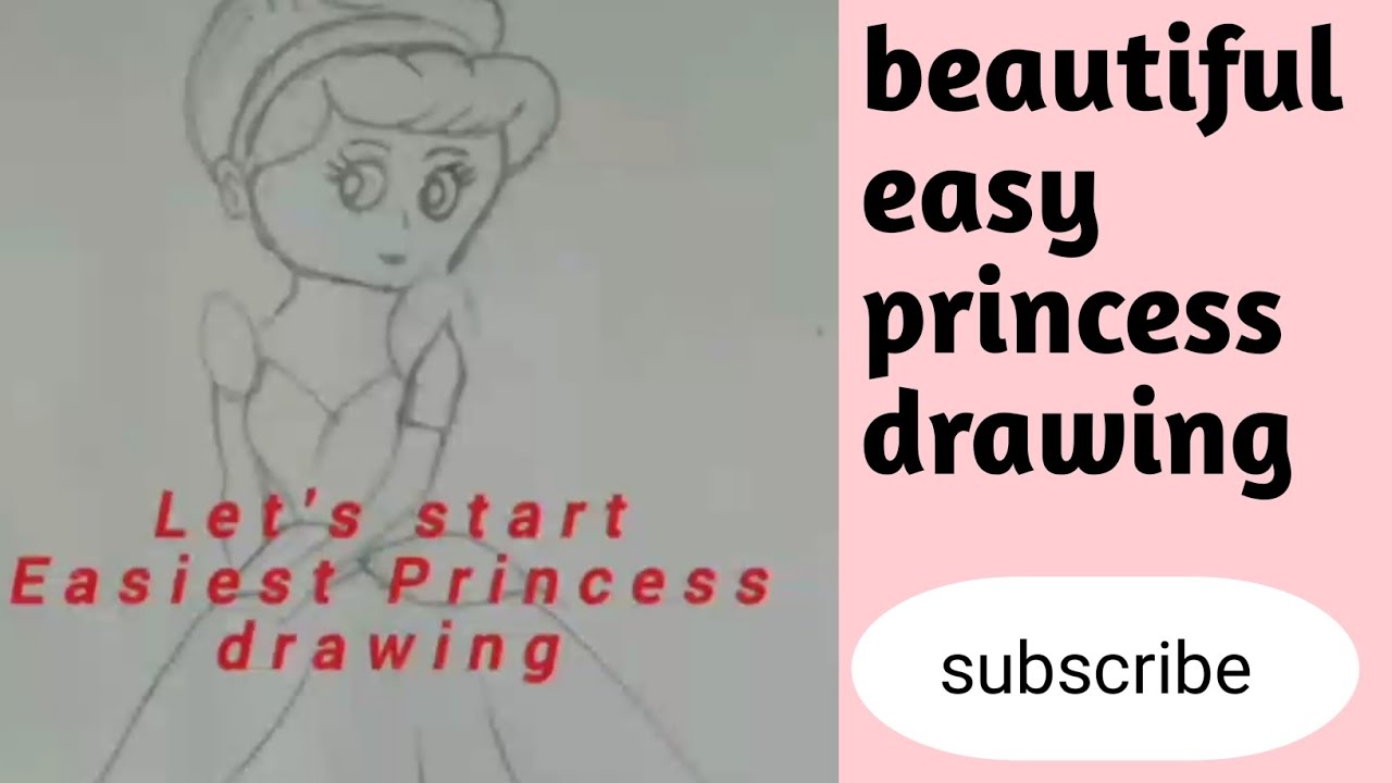 beautiful easy princess drawing pencil drawing - YouTube