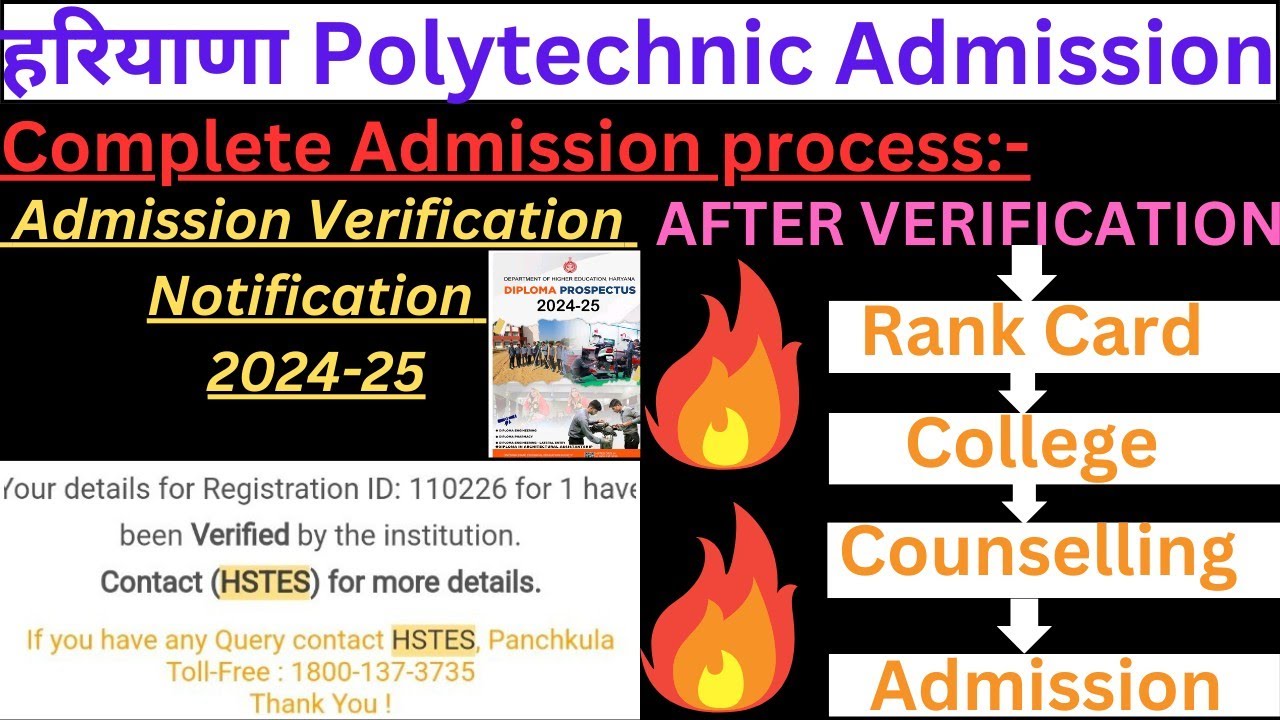 Haryana Polytechnic Admission 2024 // हरियाणा Polytechnic Admission ...