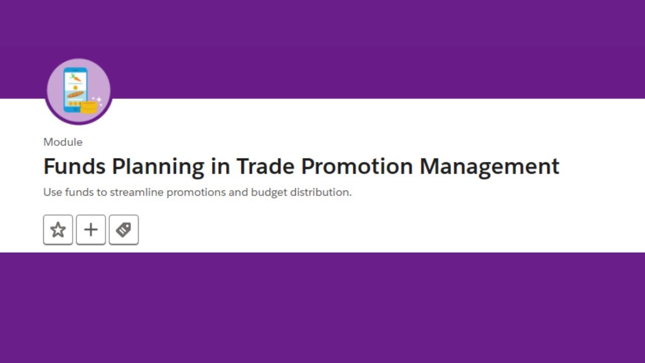 Funds Planning in Trade Promotion Management Trailhead || Salesforce ...