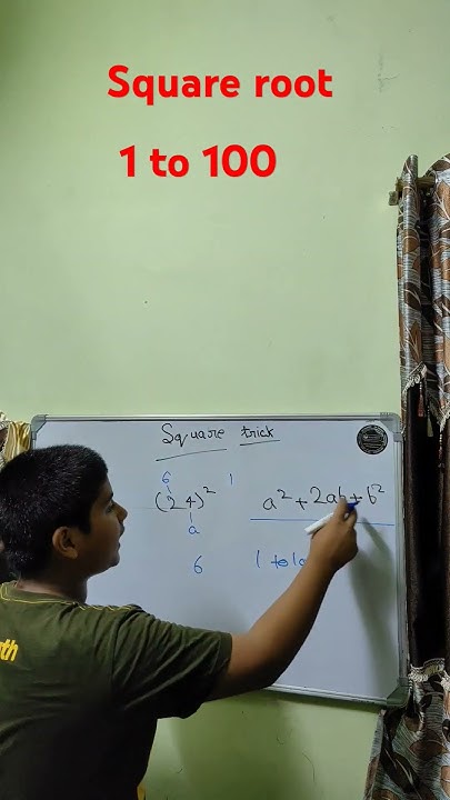 square root simple trick 1 to 100. #mathematics #square #tricks - YouTube