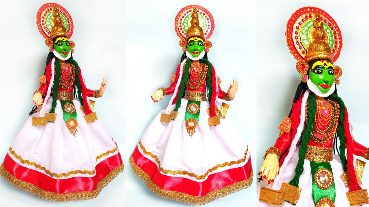 Newspaper Kathakali Doll Making Kerala Culture Kathakali Doll Making Diy By Punekar