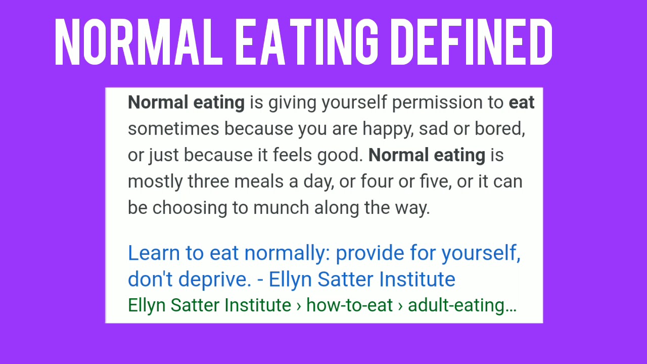 Normal Eating & Eating Disorders (School Project) - YouTube