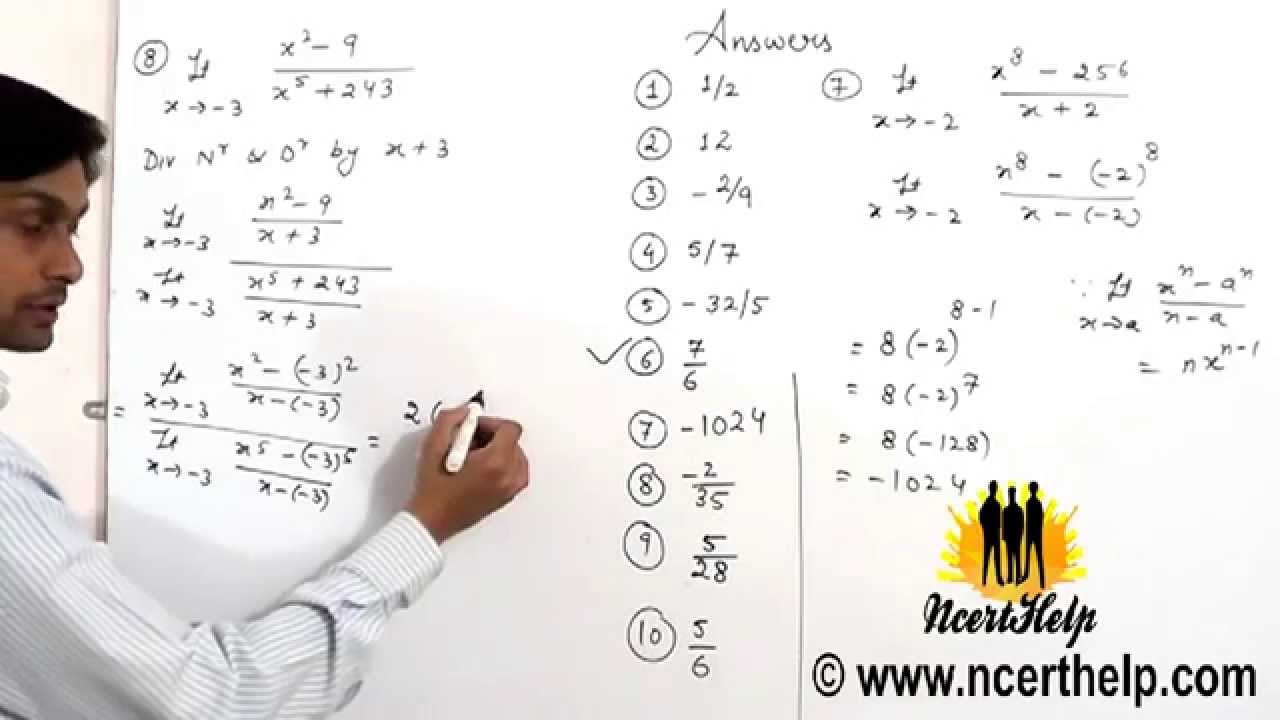 Limits And Derivatives Class 11 Limit X Tends To 3 x 2 9 x