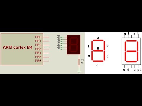 Práctica 3. Uso del display de 7 segmentos ARM cortex M4 2019. (Dr. Carlos Hernández) - YouTube