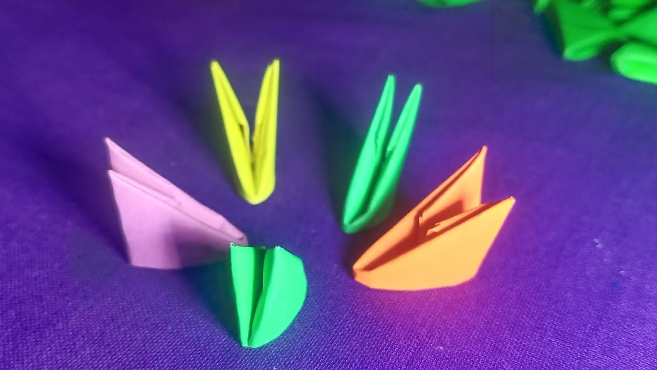 How to Fold 3D Origami Pieces - Make the 3D Origami Triangle Unit II ...