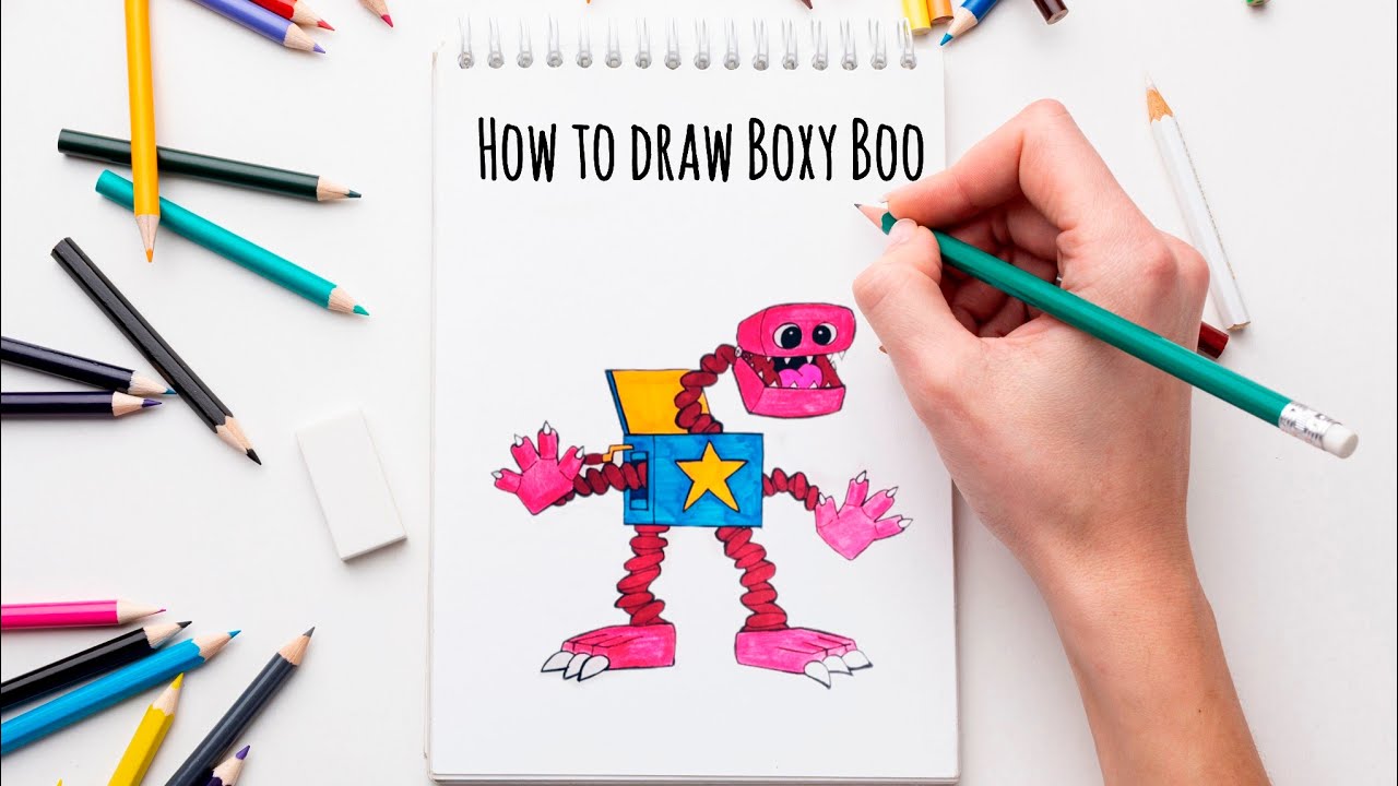 How to Draw Boxy Boo || Poppy Playtime || Simple Step by Step||drawing ...