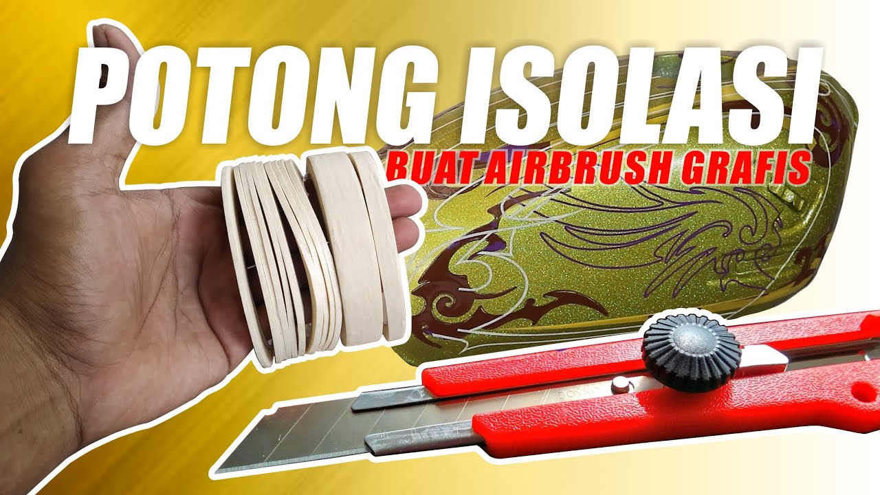 CARA POTONG ISOLASI KERTAS / MASKING TAPE BUAT AIRBRUSH GRAFIS - YouTube