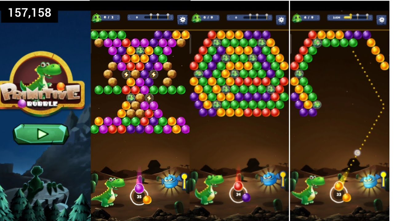 157,158, BUBBLE SHOOTER, Mobile game gameplay, Android game gameplay ...