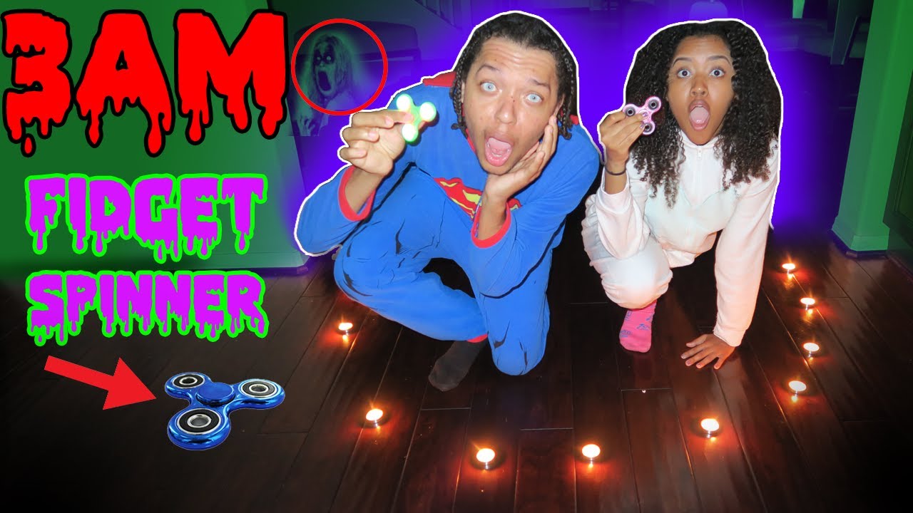 DO NOT SPIN A FIDGET SPINNER AT 3AM! OMG SUPER SCARY 3AM CHALLENGE ...