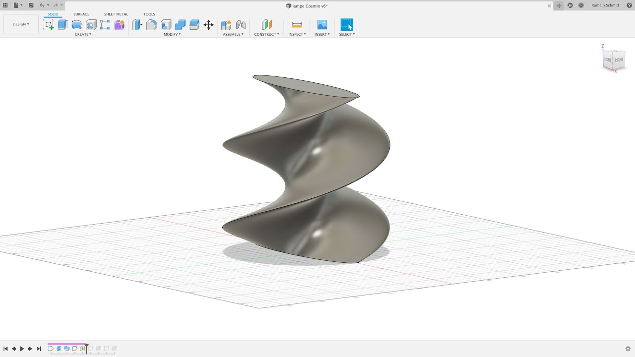 Fusion 360 - Tuto sweep (guide and rail) - YouTube