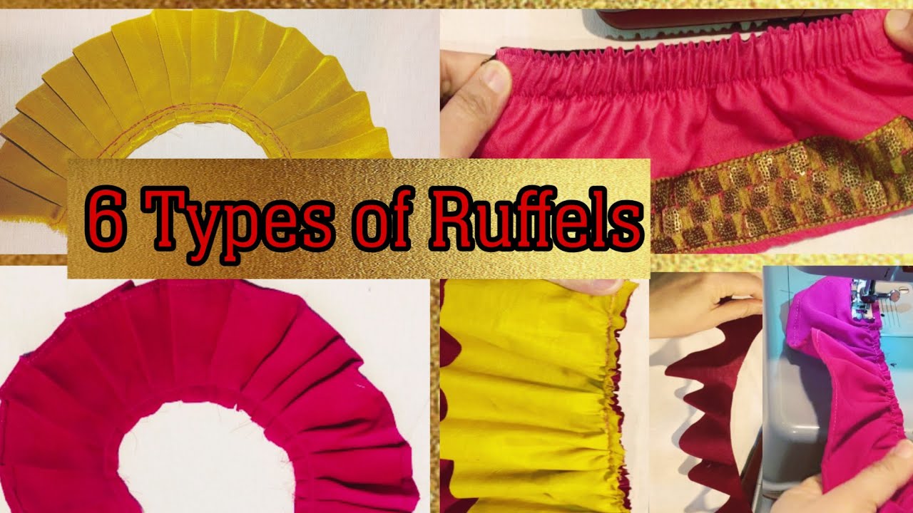 6 Types of Ruffle Designs cutting and stitching | Stitching with Umme ...
