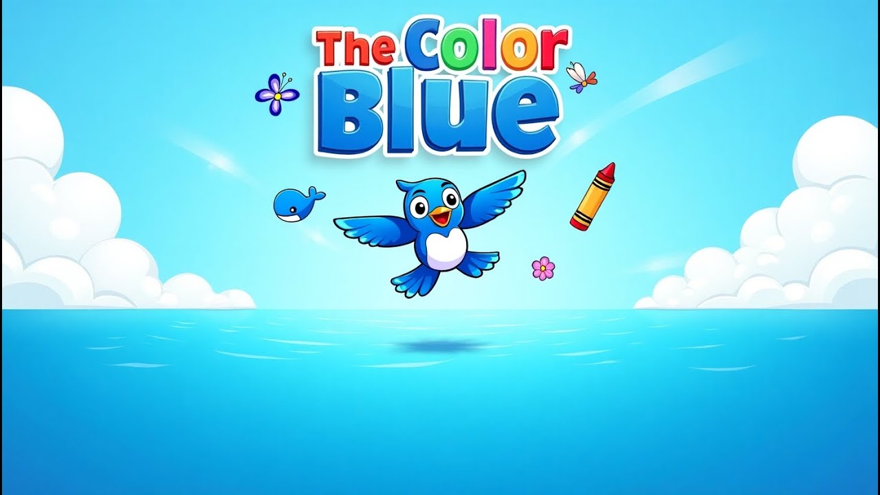 🎵The Color Blue | Fun Kids Song About Blue Things | Blue Crayon, Blue ...