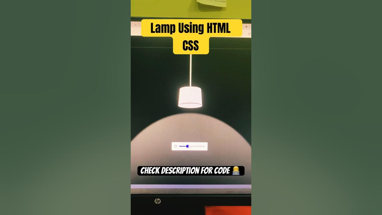 Lamp using HTML & CSS #css #tutorials #shorts - YouTube
