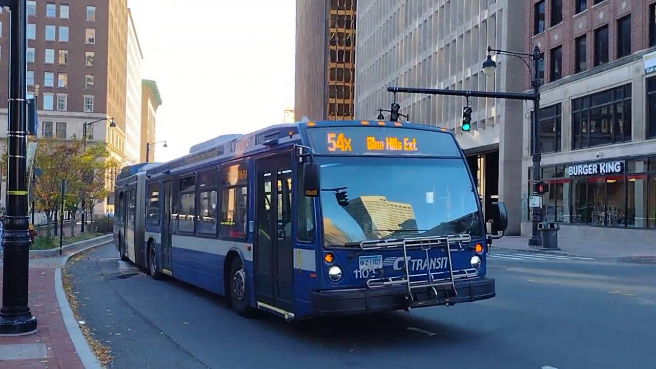 CT Transit 2011 NovaBUS LF60102 "LFS-A" Articulated HEV 1102 on Route ...