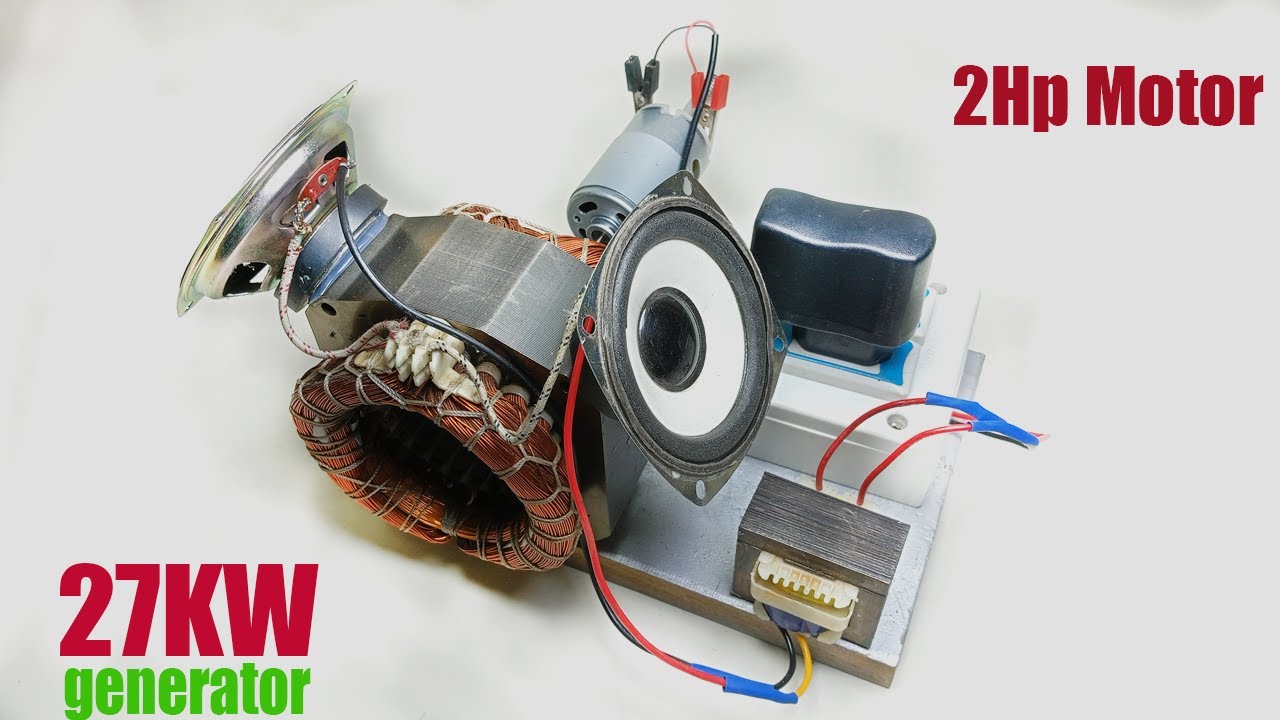 How to make free electricity energy generator 27kw 250 volt power 2hp ...