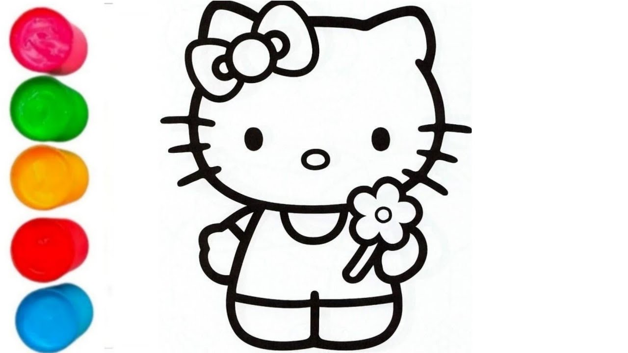Beautiful Hello kitty drawing and colouring for kids| Toddler | How to ...