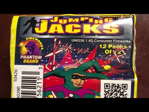 Jumping jacks by Phantom Brand fireworks - YouTube
