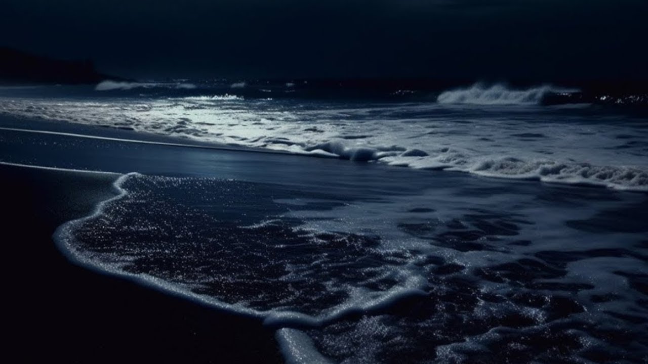 Night Ocean Waves 🌊 Nature Sounds to Ease Anxiety & Help You Sleep ...