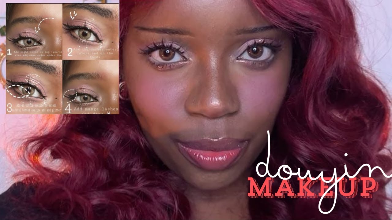Pink Glitter Douyin Makeup Tutorial - YouTube