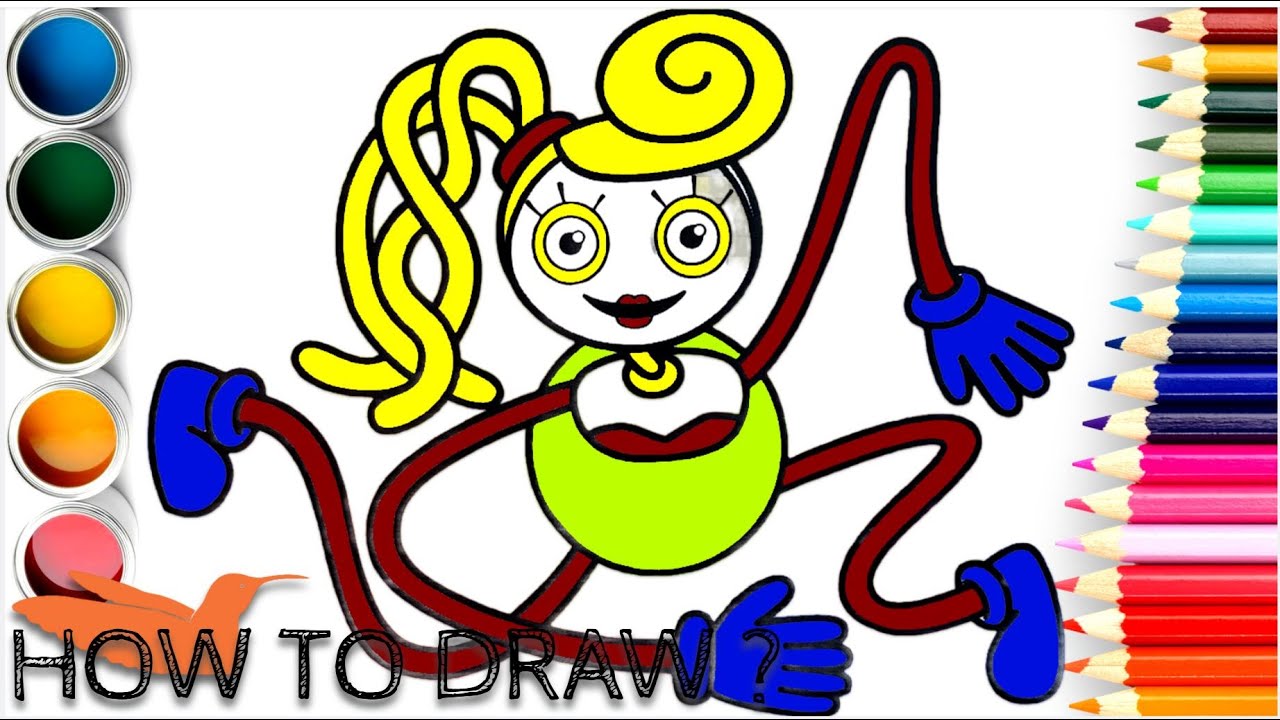 How to DRAW a MAMMY LONG LEGS EASILY | Drawing lesson step by step for ...