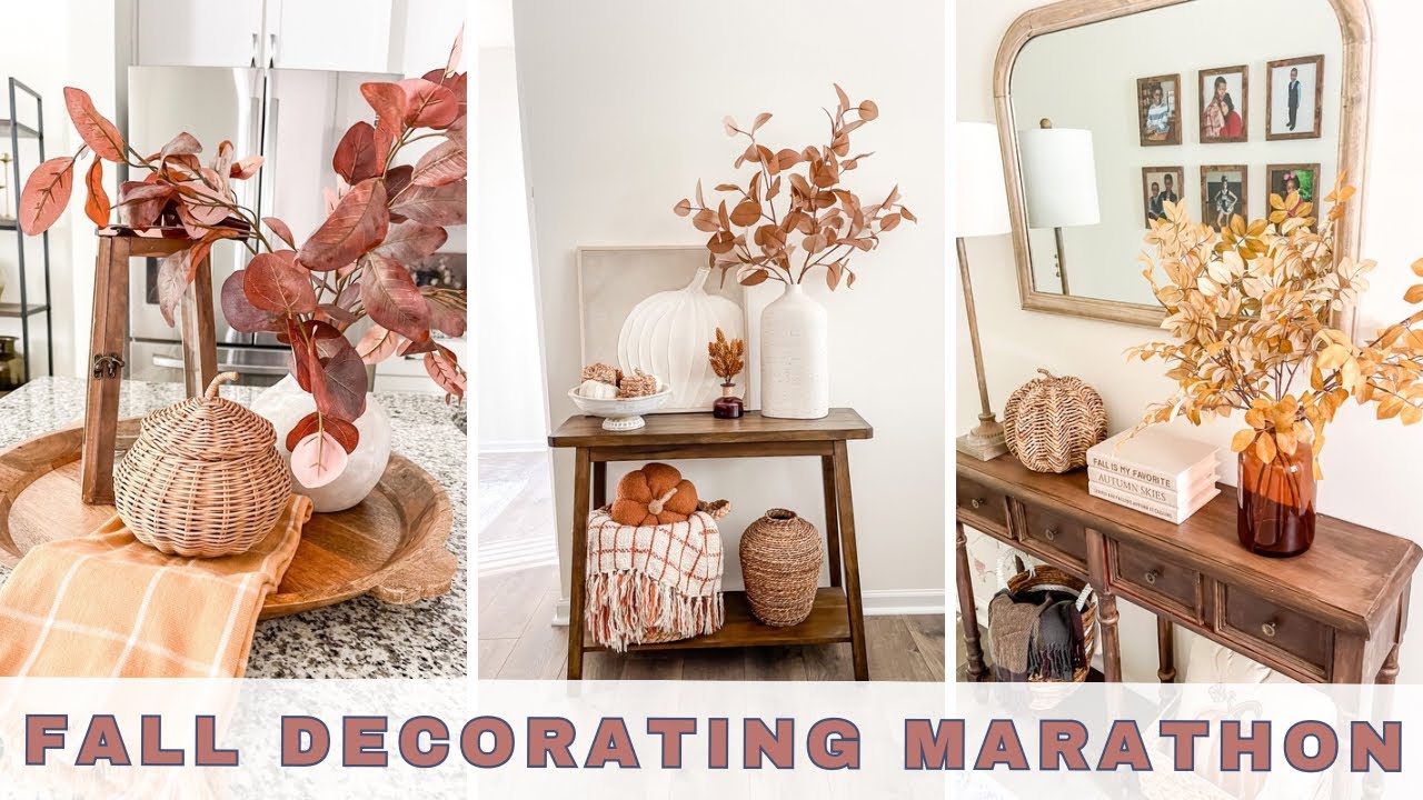 FALL DECORATING MARATHON 🍂 Fall decor ideas // decorate with me - YouTube