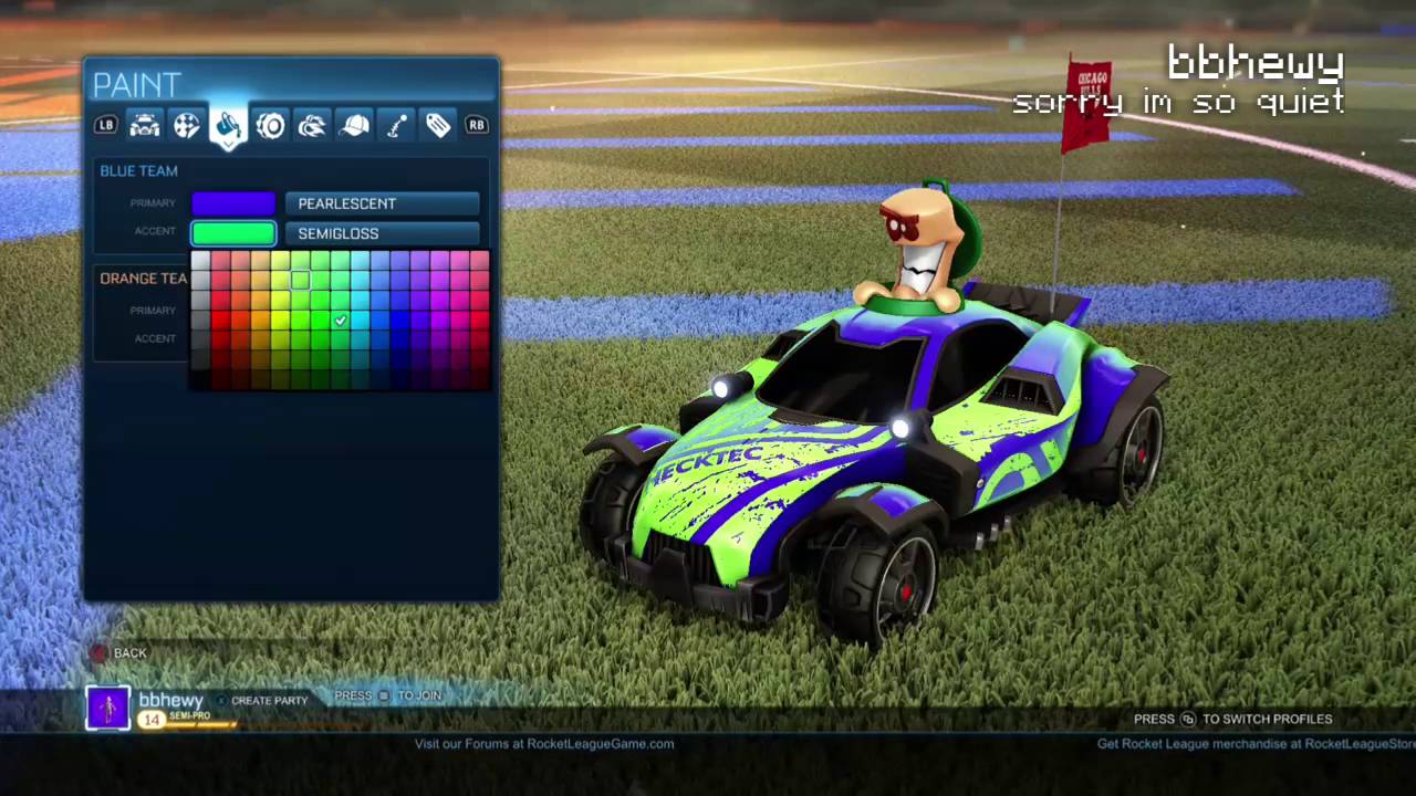 rocket league rainbow car tutorial - YouTube