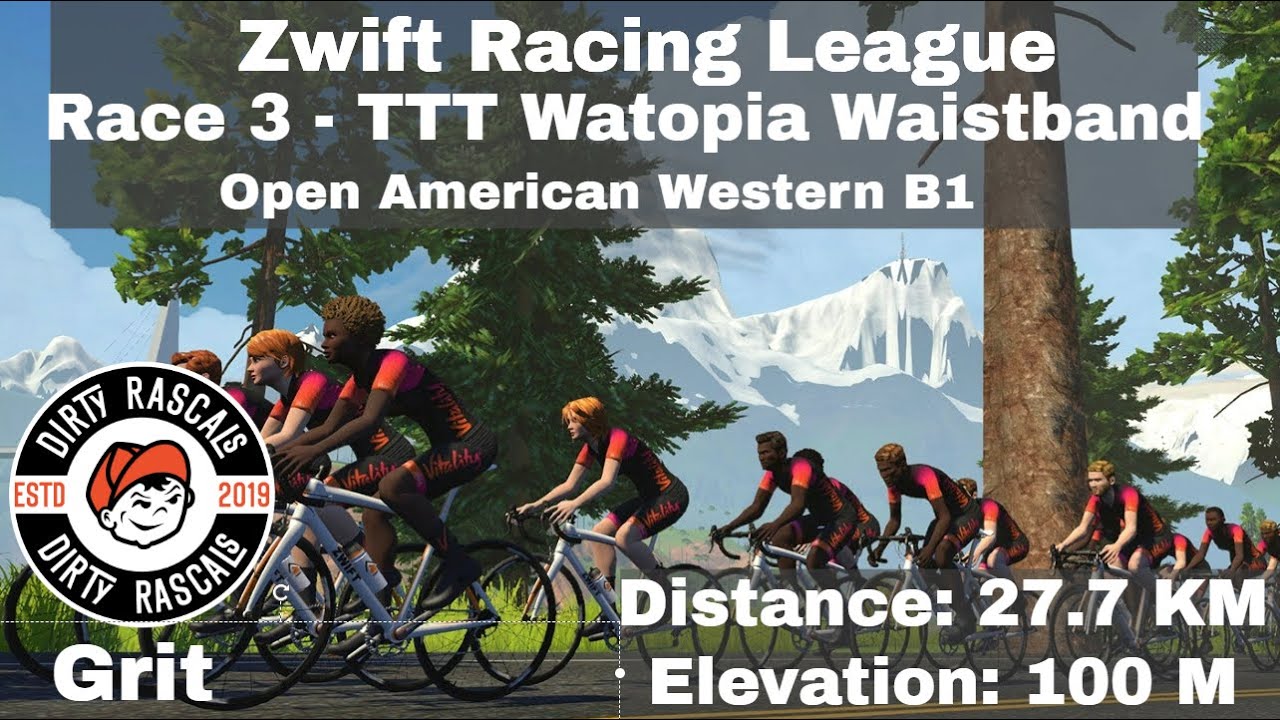 Zwift Racing League - Race 3 - TTT Watopia Waistband - Open American ...