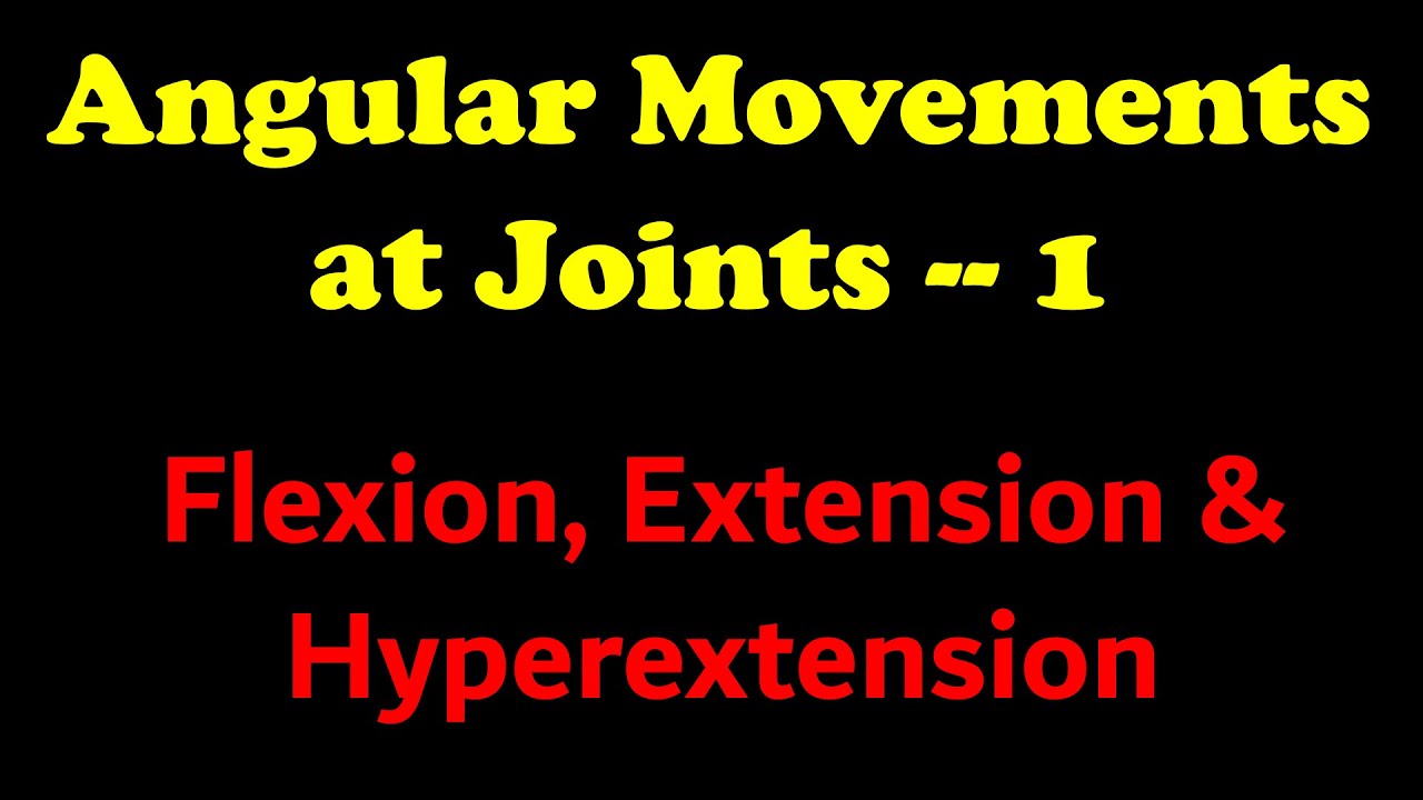 Flexion , Extension & Hyperextension movements at Synovial Joints ...