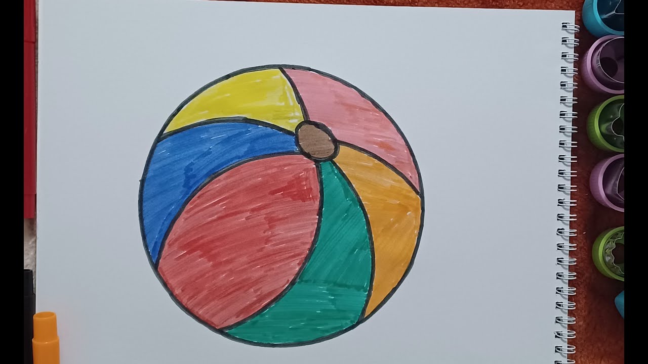 Very easy drawing and coloring a Ball..attractive and step by step ...