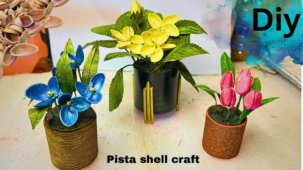 Pista shell crafts | pista shell crafts ideas | easy pista shell crafts ...
