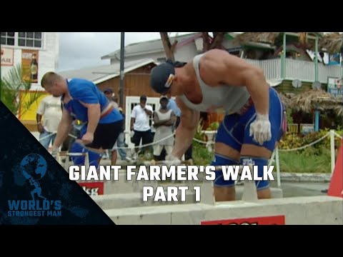 2004 World’s Strongest Man | Giant Farmer's Walk Part 1