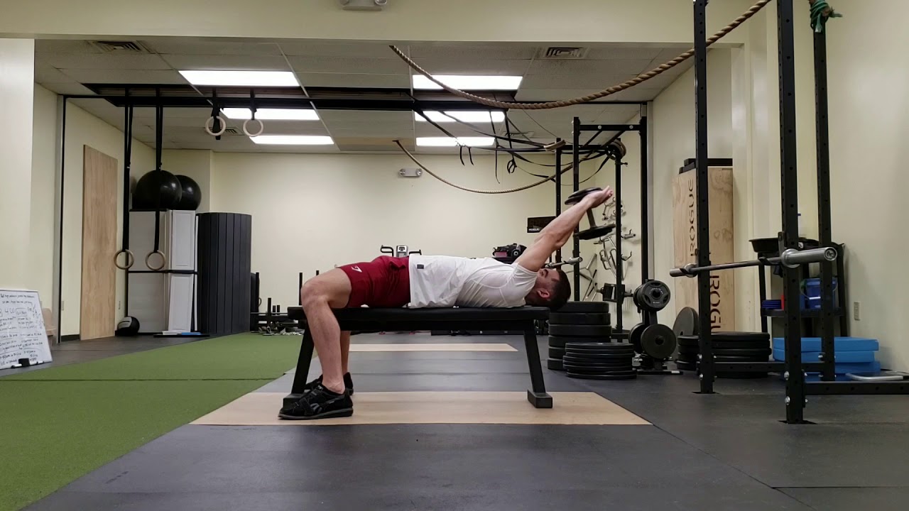 Dumbbell pullover: Back supported - YouTube