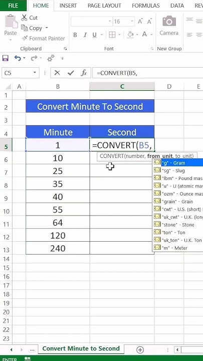 How To Convert Minutes To Second In Excel Tips And Tricks 💯💫 Exceltips Tutorial Shortvideo