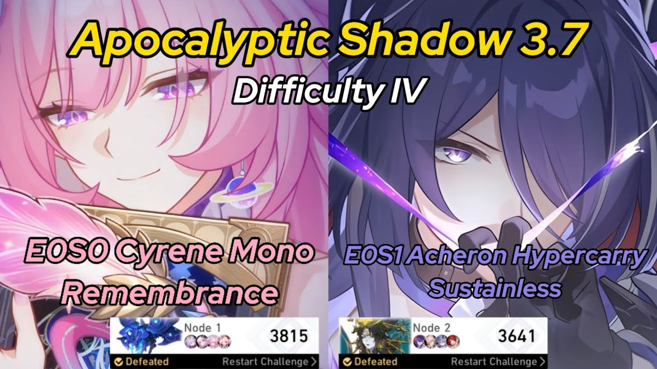 NEW APOC v3.7 | E0S0 Cyrene Mono Remembrance & E0S1 Acheron Sustainless ...