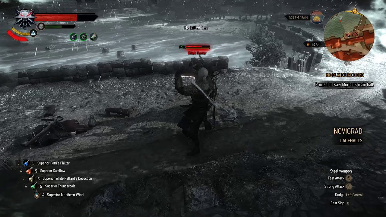 The Witcher 3 Aard Highest Level - YouTube