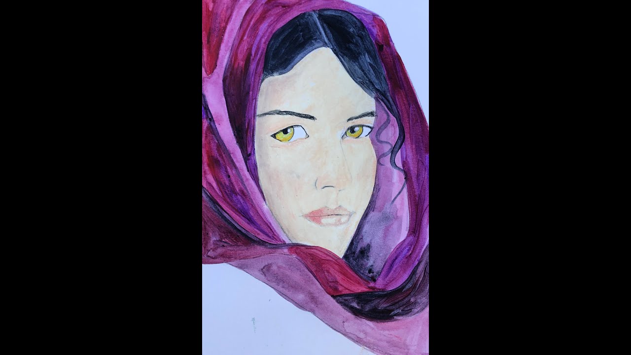 Human Face in Oil Pastel and Watercolor Guided Lesson - YouTube