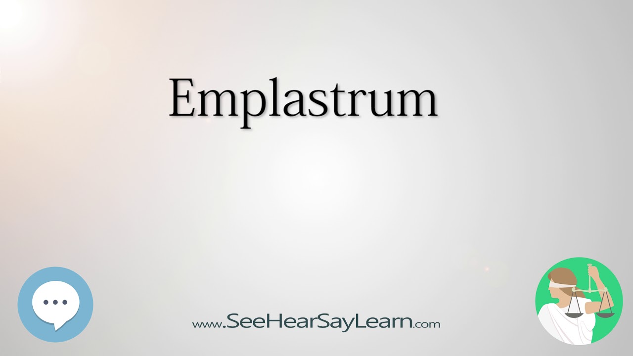 Emplastrum (Medical Latin Terminology & Definitions) 🤸‍♀️📜🧠👩‍🎓👍🔊 - YouTube