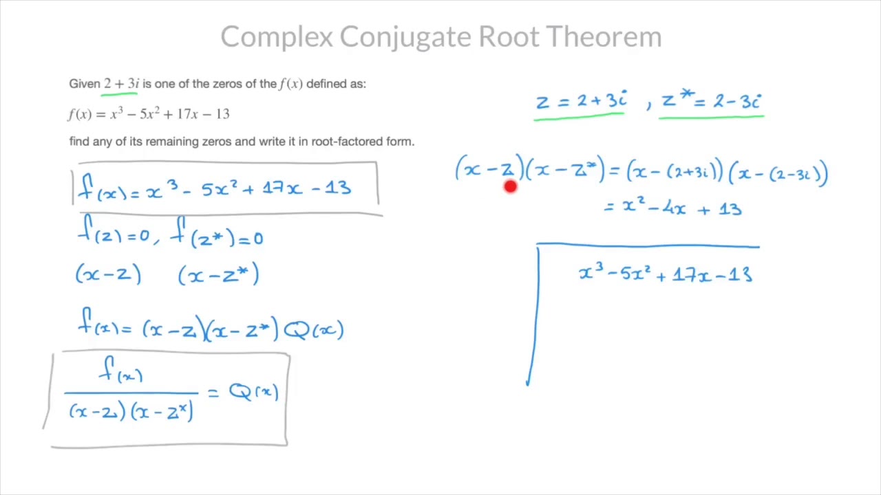 Polynomials Complex Conjugate Root Theorem And Detailed Worked